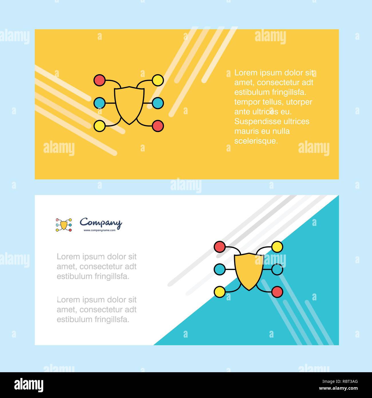protected network abstract corporate business banner template ...