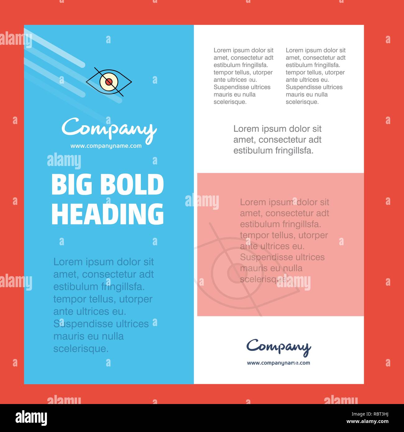 Eye Business Company Poster Template. with place for text and images ...