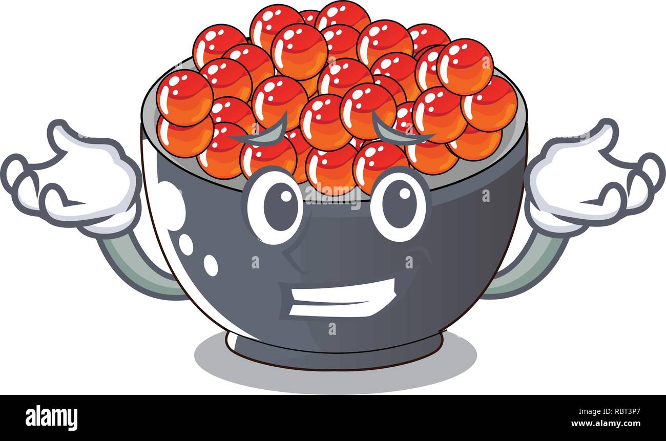 Grinning roe salmon on cartoon wooden plate Stock Vector Image & Art ...