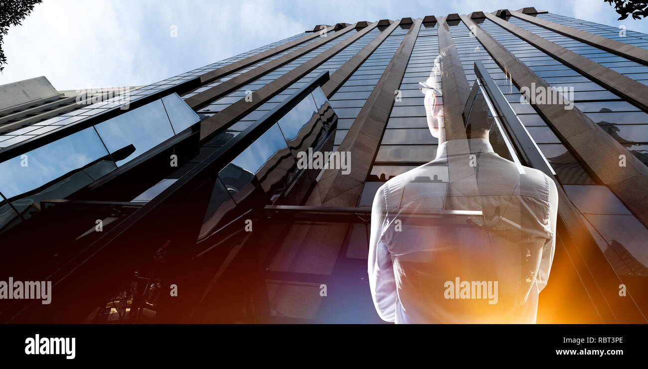 Businessman thinking something over Stock Photo - Alamy