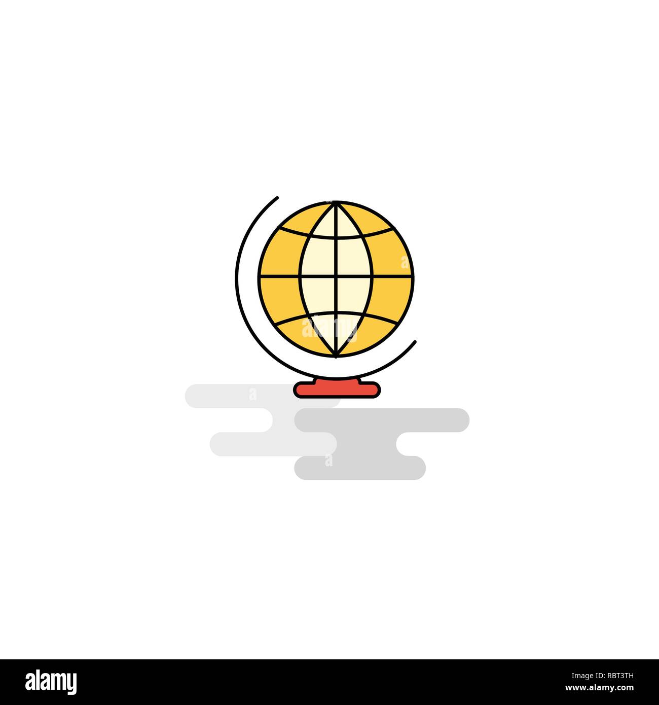 Flat World globe Icon. Vector Stock Vector Image & Art - Alamy
