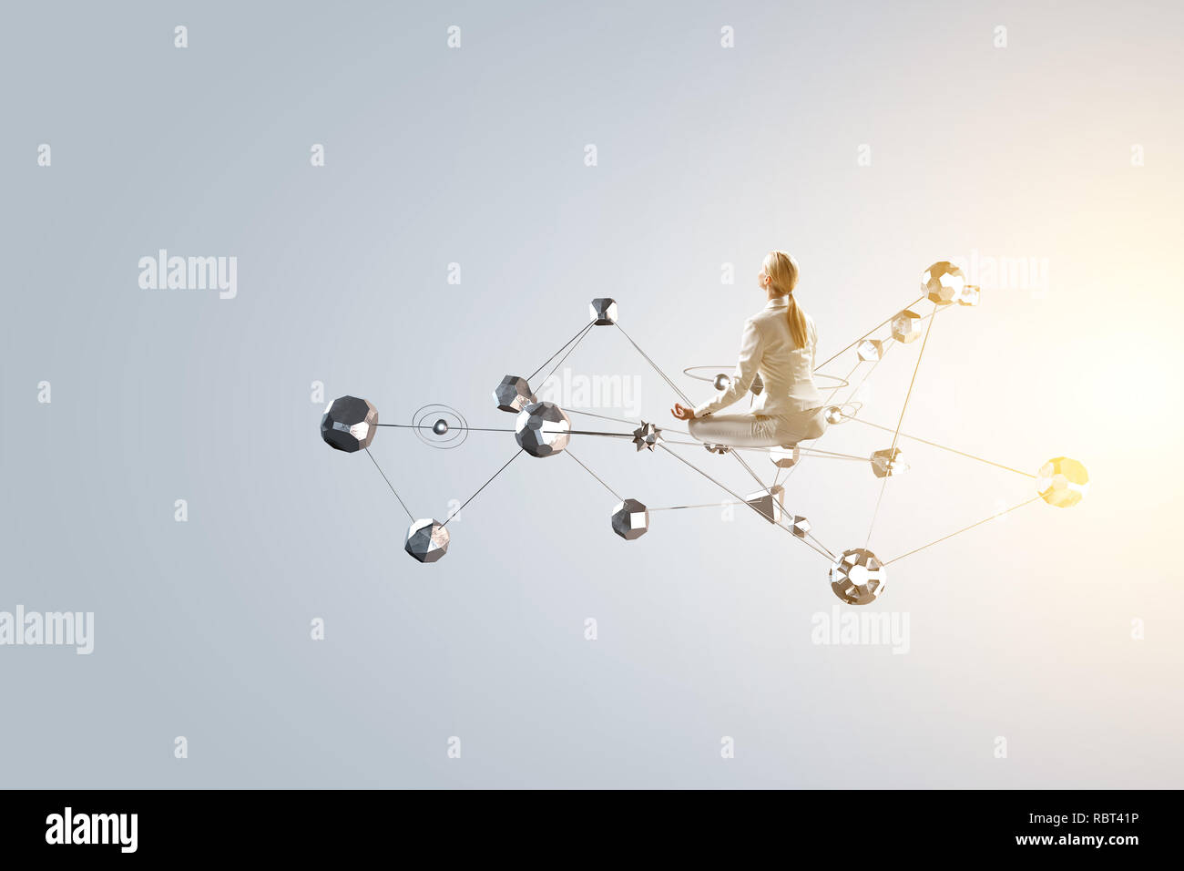 Wireless interaction and connection. Mixed media Stock Photo - Alamy