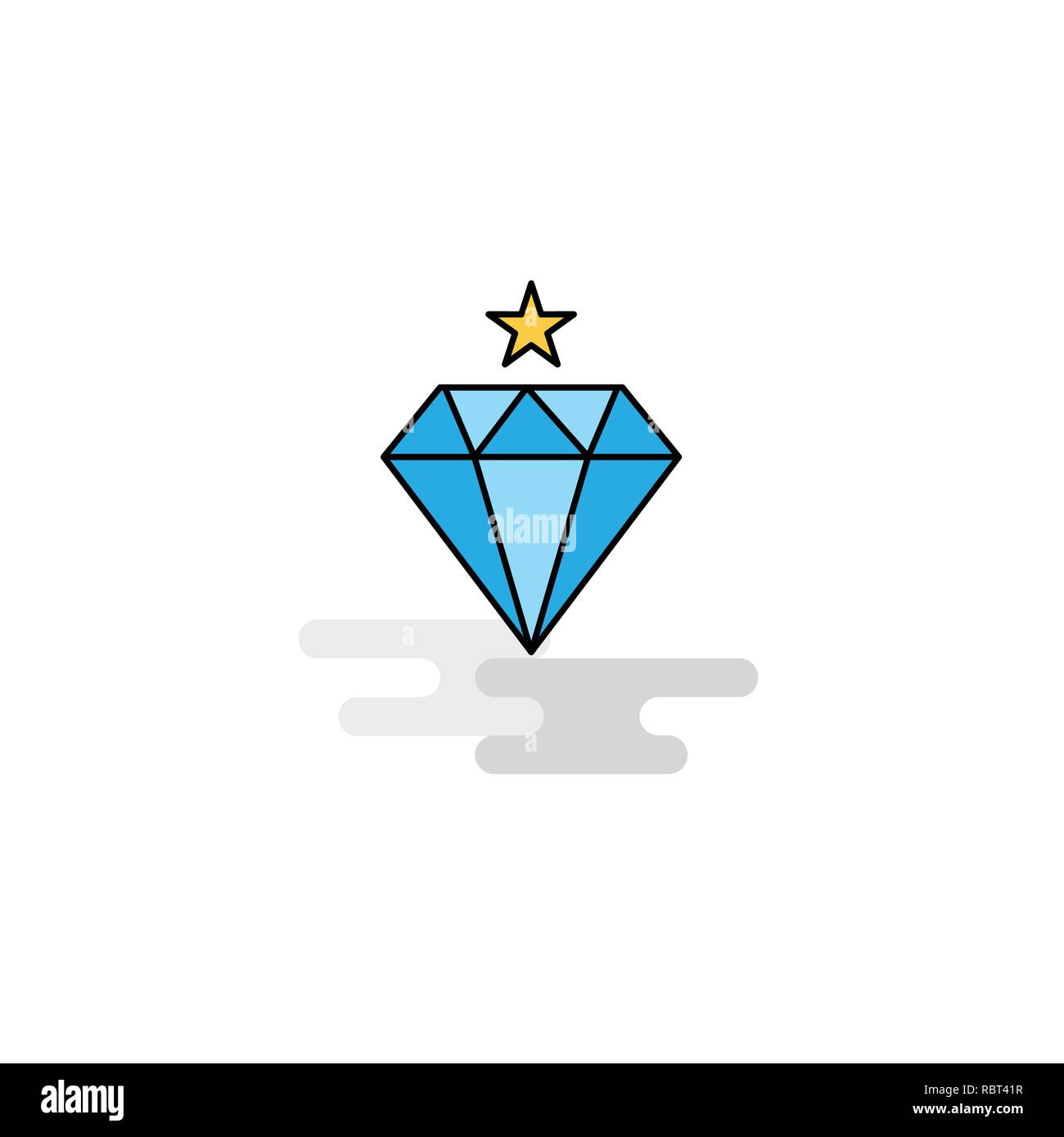 Flat Diamond Icon. Vector Stock Vector Image & Art - Alamy