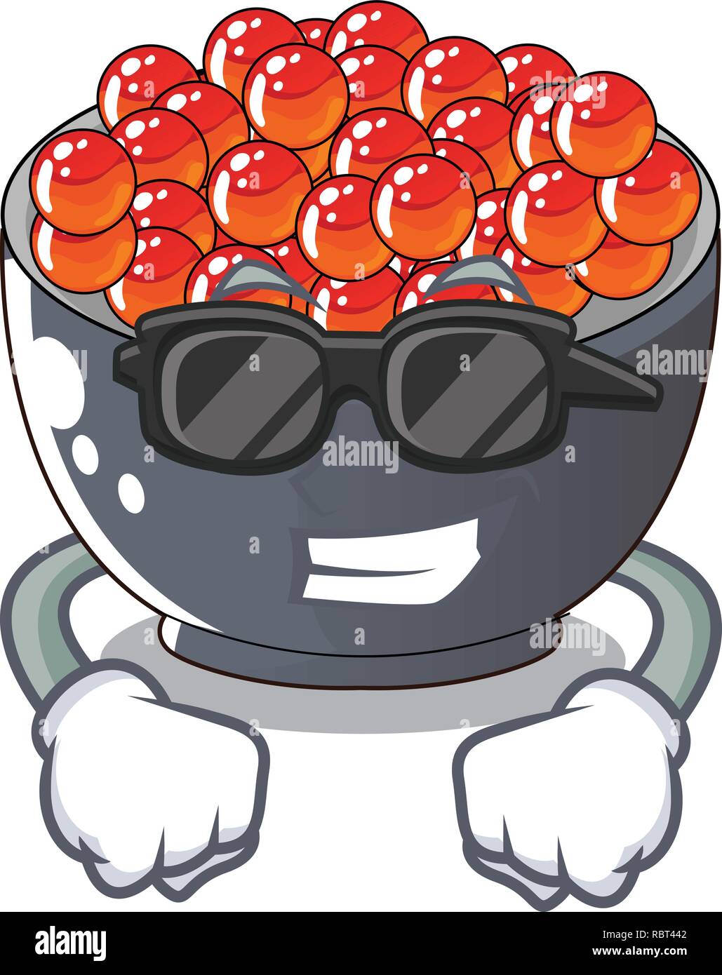 Super cool roe salmon on cartoon wooden plate Stock Vector Image & Art ...