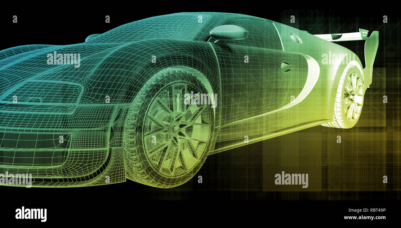 Wireframe car hi-res stock photography and images - Alamy