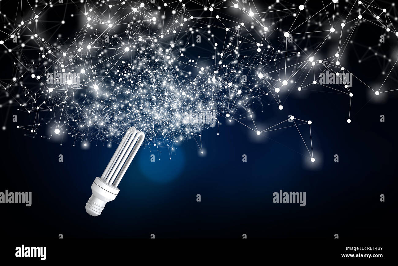 Light bulb and connection. 3d rendering Stock Photo - Alamy