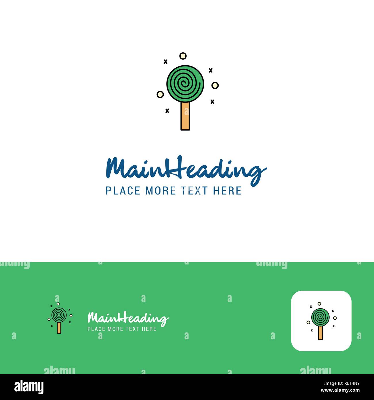 Creative Candy Logo Design. Flat color Logo place for Tagline. Vector ...
