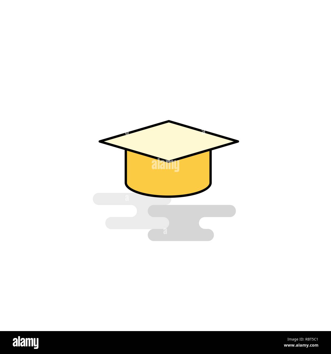 Flat Convocation cap Icon. Vector Stock Vector Image & Art - Alamy