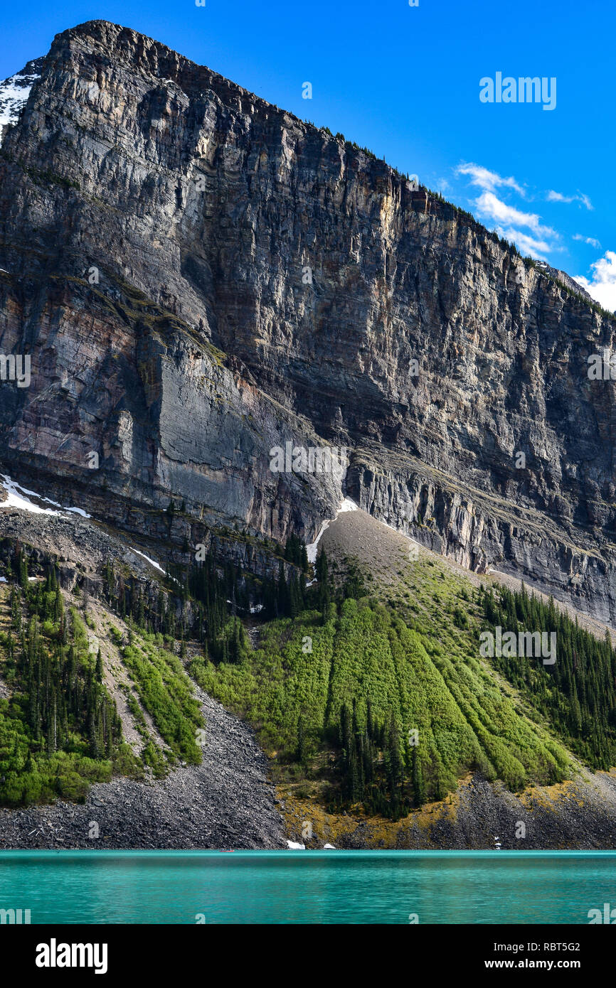 Fairview Mountain over Lake Louise in Banff National Park, Canada Stock ...
