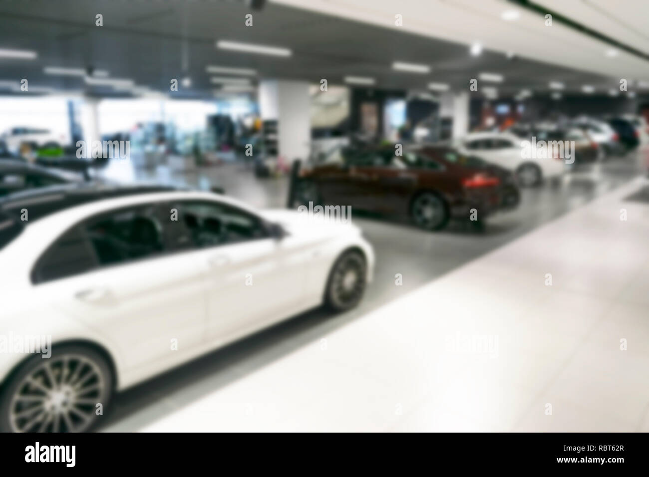Blurred dealership store bokeh background, Cars soft lightning, Blur ...
