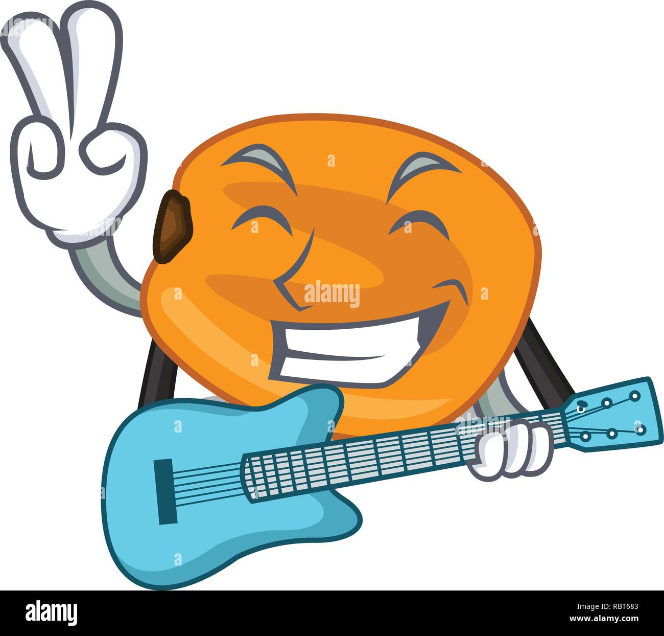 With guitar eat corn nuts in cartoon shape Stock Vector Image & Art - Alamy
