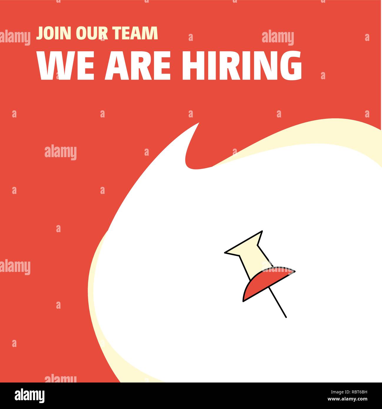 Join Our Team. Busienss Company Paper pin We Are Hiring Poster Callout ...