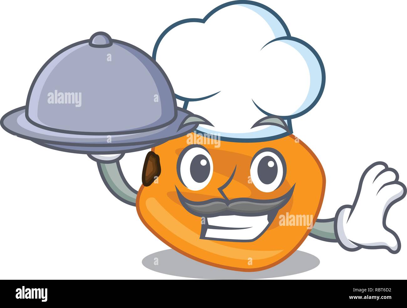 Chef with food eat corn nuts in cartoon shape Stock Vector Image & Art ...