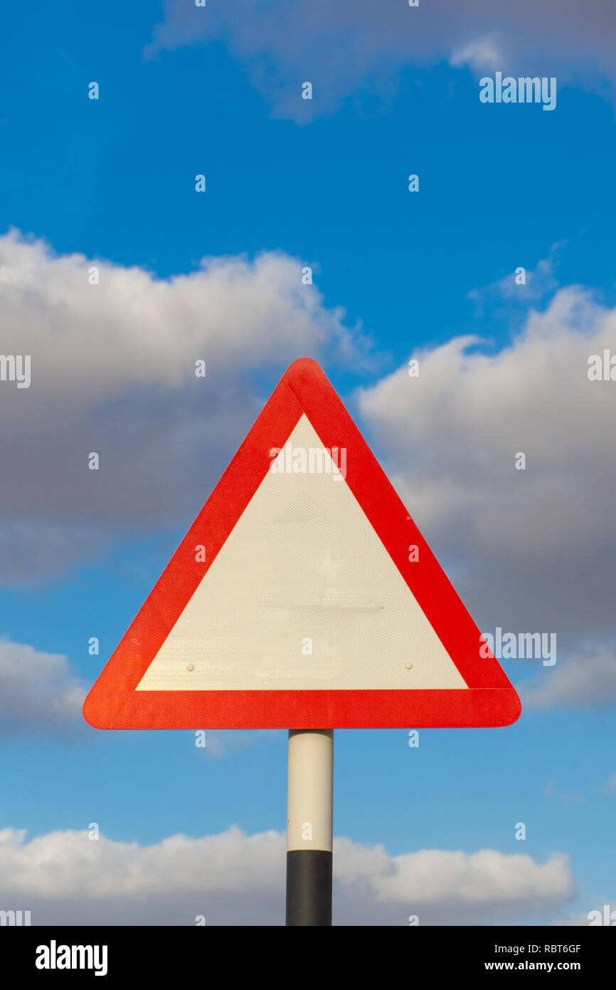 Two red triangle road signs hi-res stock photography and images - Alamy