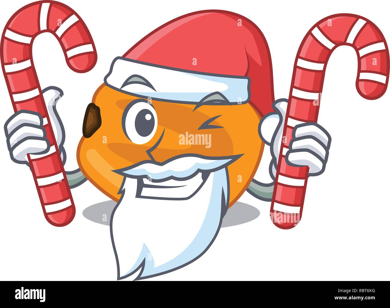 Santa with candy cartoon corn nuts ready to eat Stock Vector Image ...