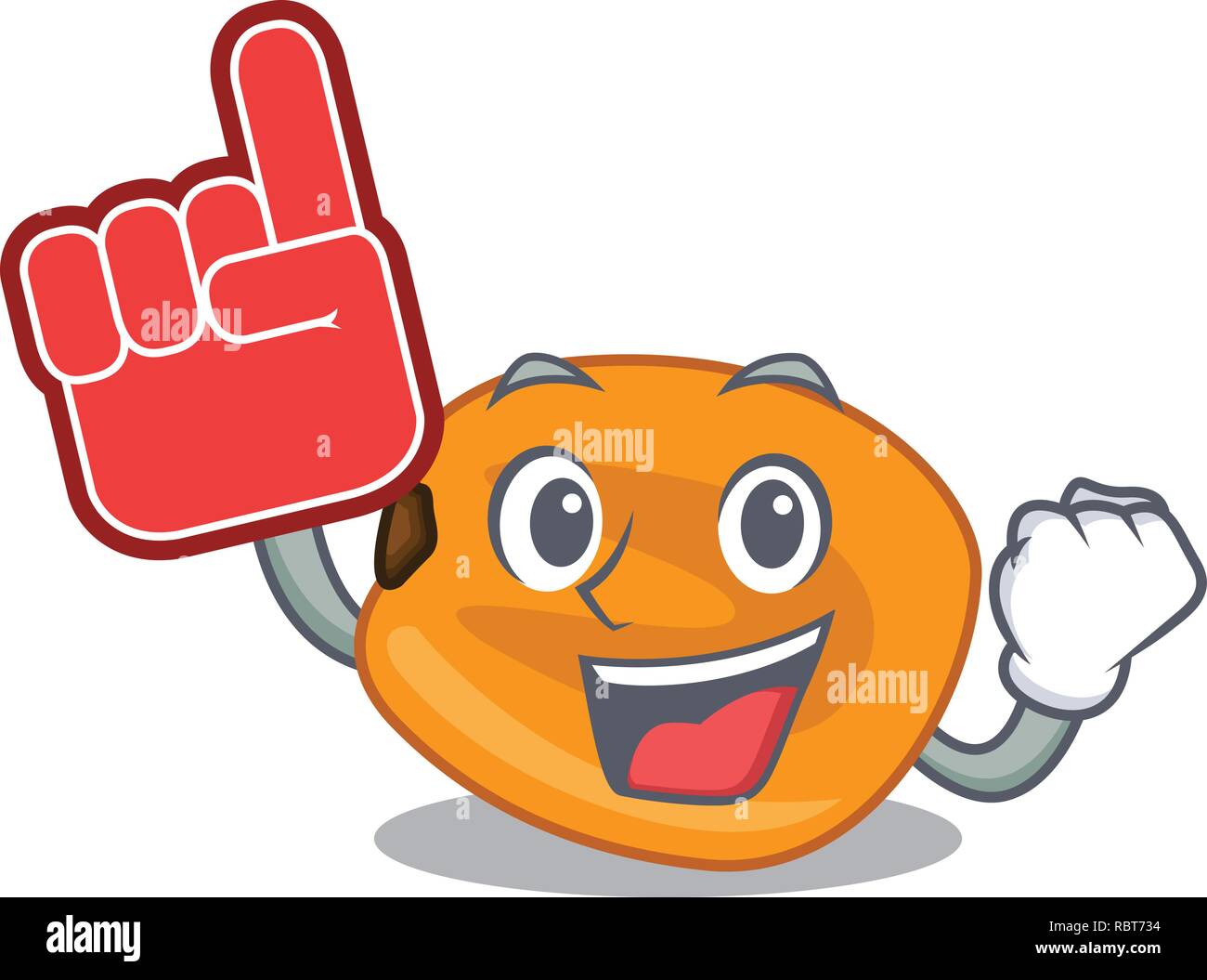 Foam finger cartoon corn nuts ready to eat Stock Vector Image & Art - Alamy