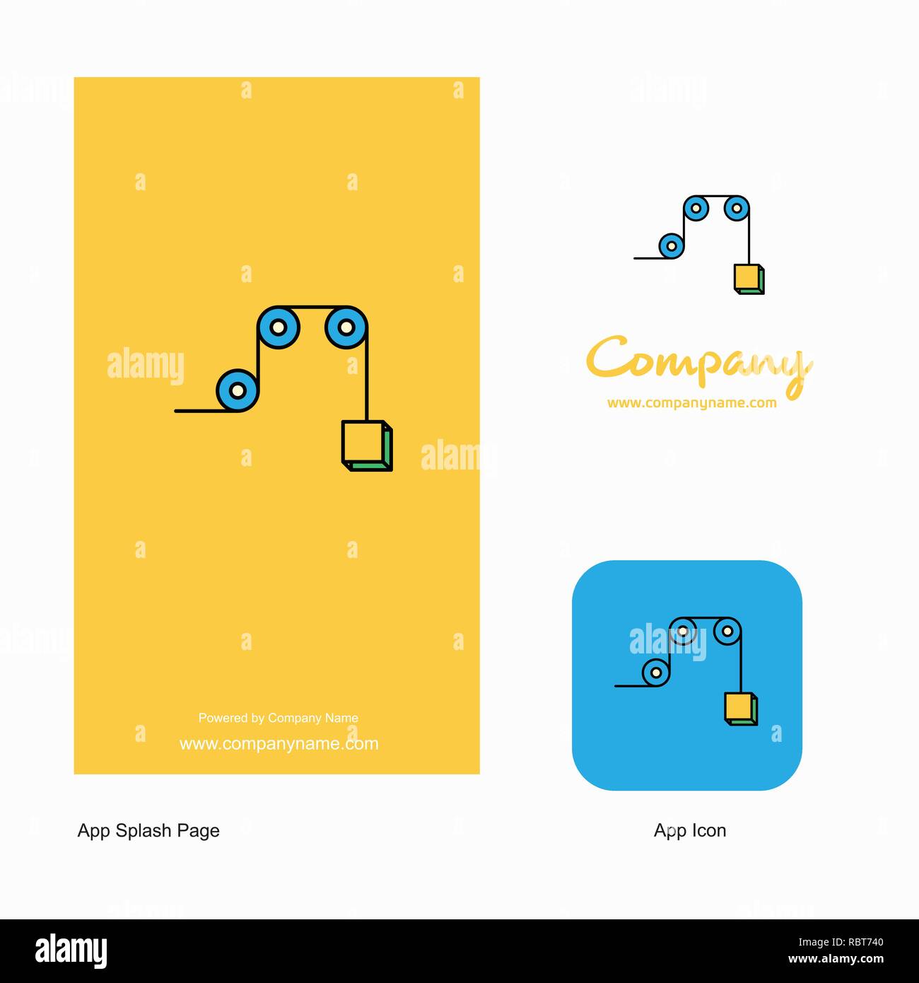 Pulley Company Logo App Icon and Splash Page Design. Creative Business ...