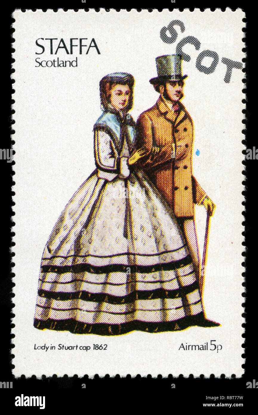 Cinderella stamp in the Staffa series issued in 1974 Stock Photo - Alamy