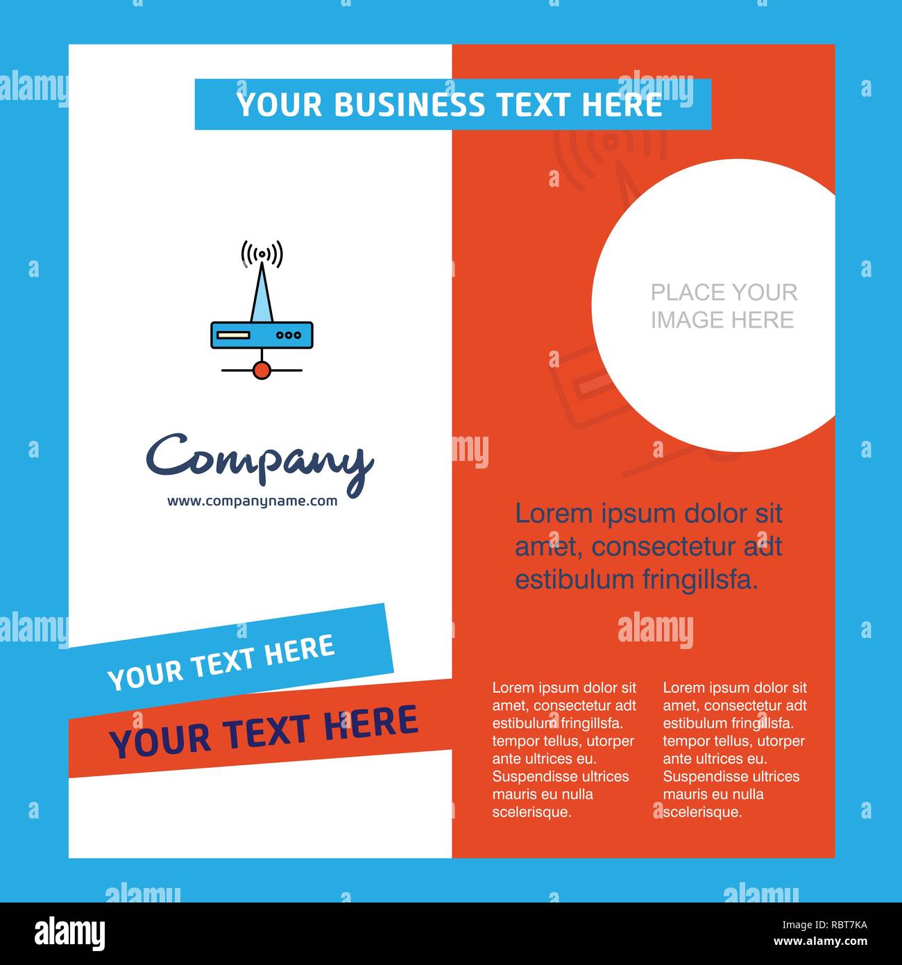 Wifi router Company Brochure Template. Vector Busienss Template Stock ...