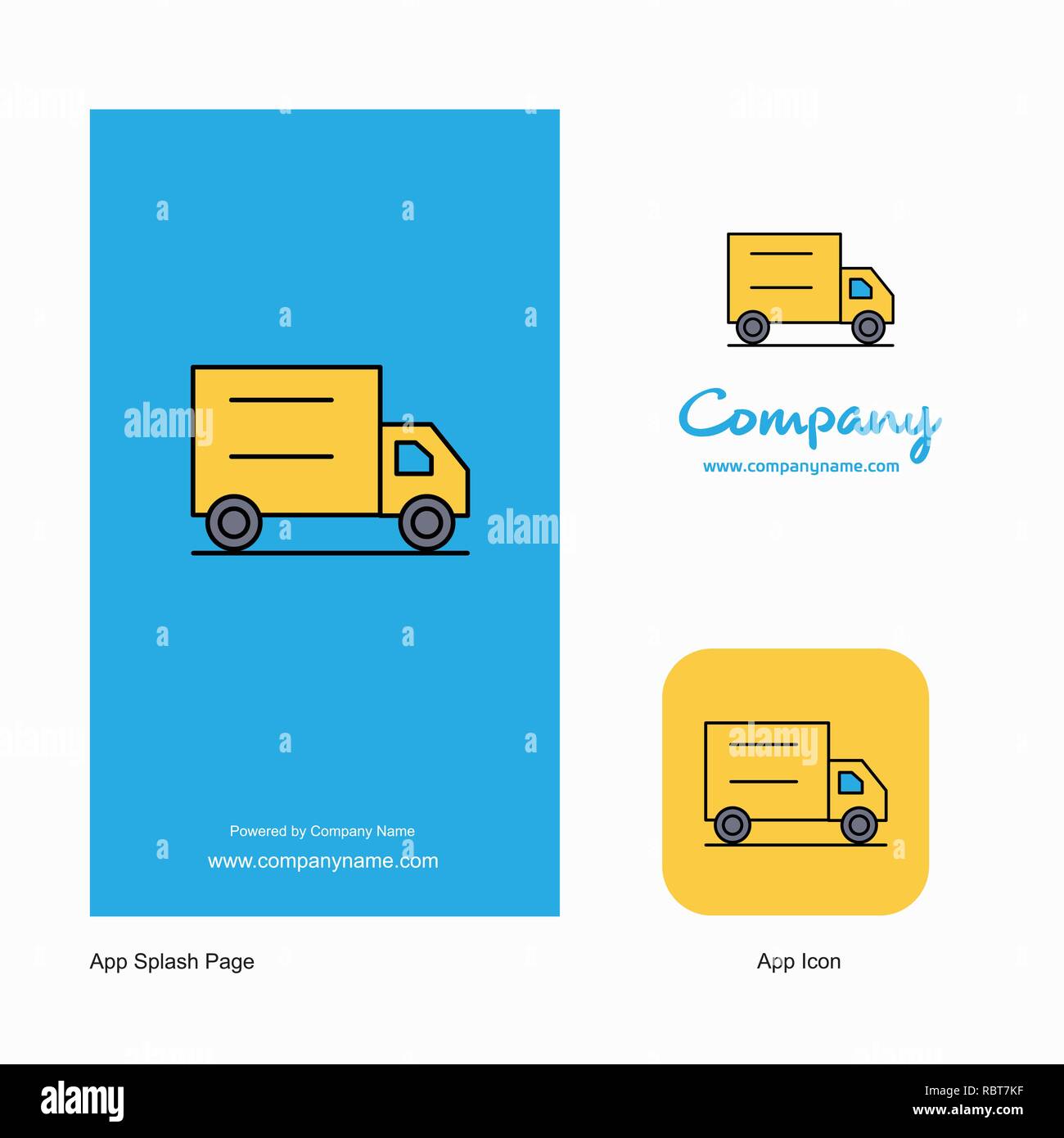 Truck Company Logo App Icon and Splash Page Design. Creative Business ...