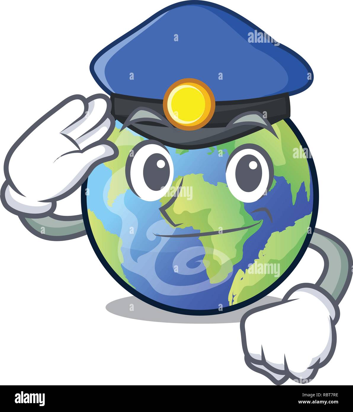Police earth in the shape on character Stock Vector Image & Art - Alamy