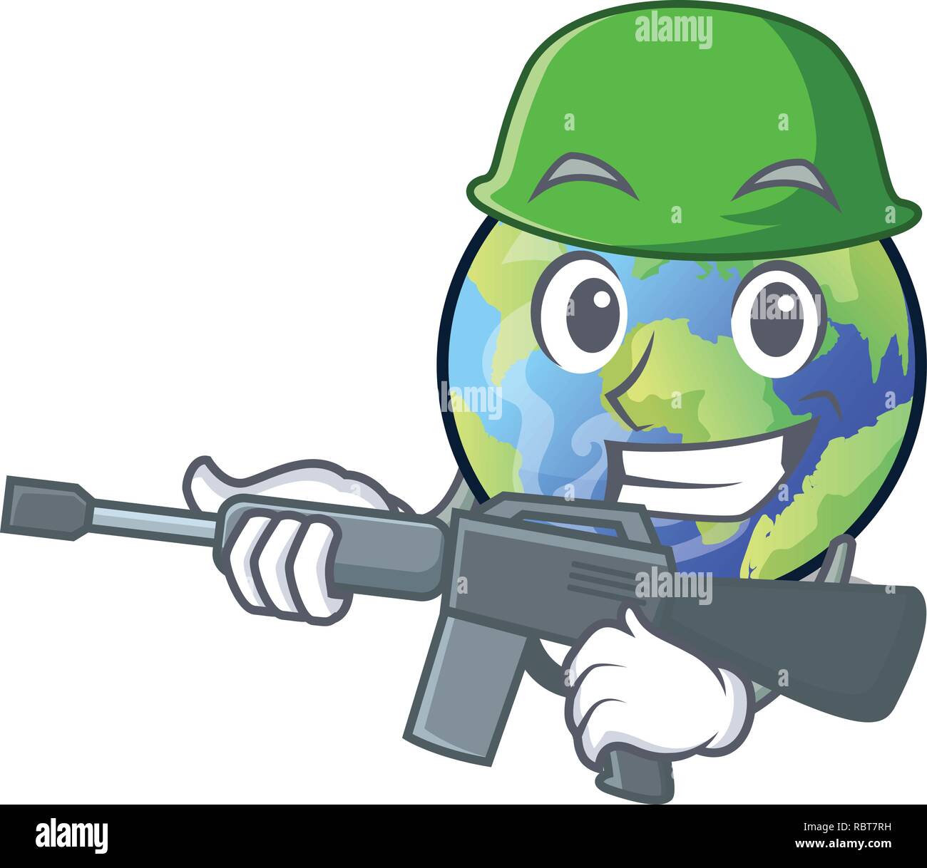 Army earth in the shape on character Stock Vector Image & Art - Alamy