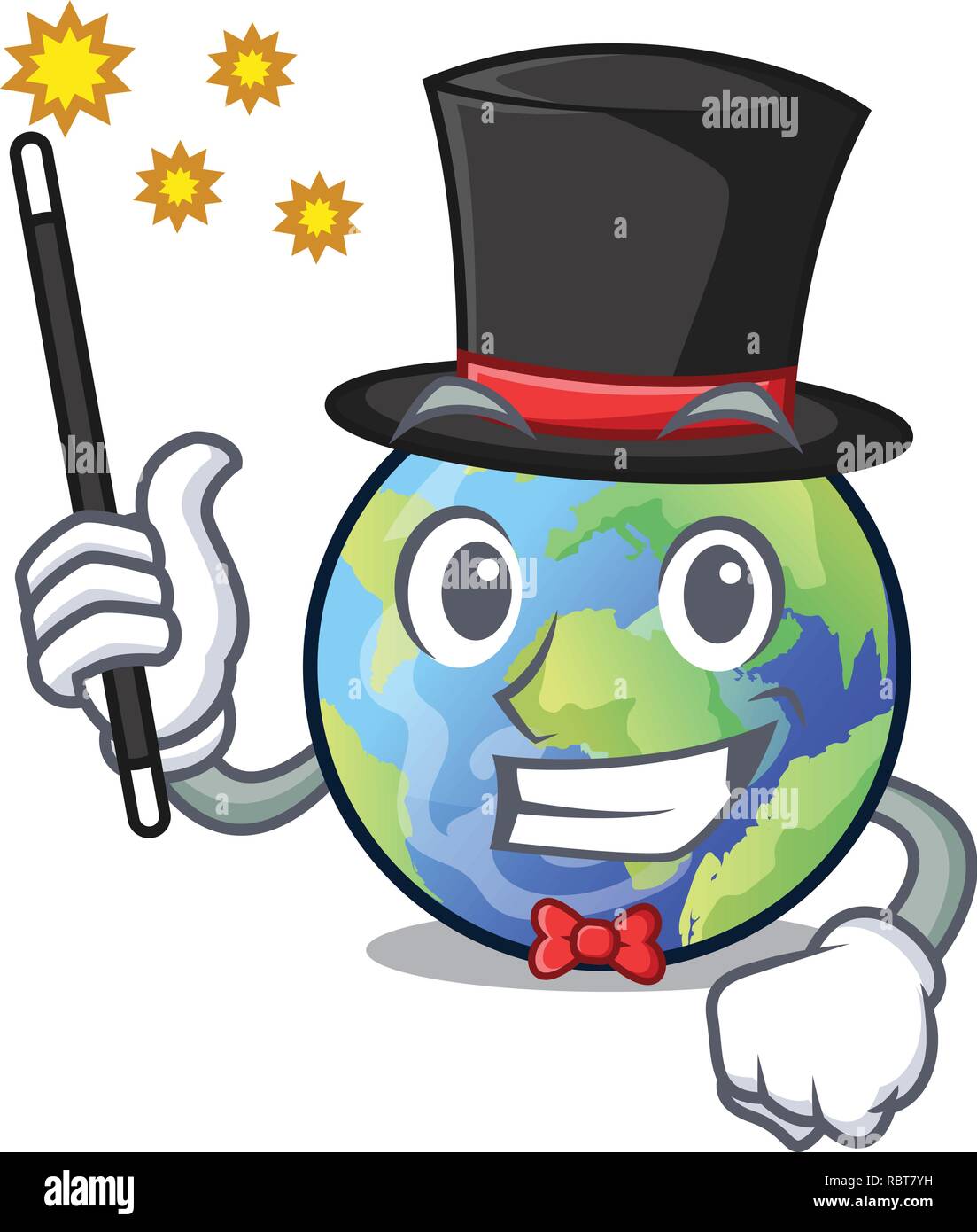 Magician earth isolated with in the cartoons Stock Vector Image & Art ...