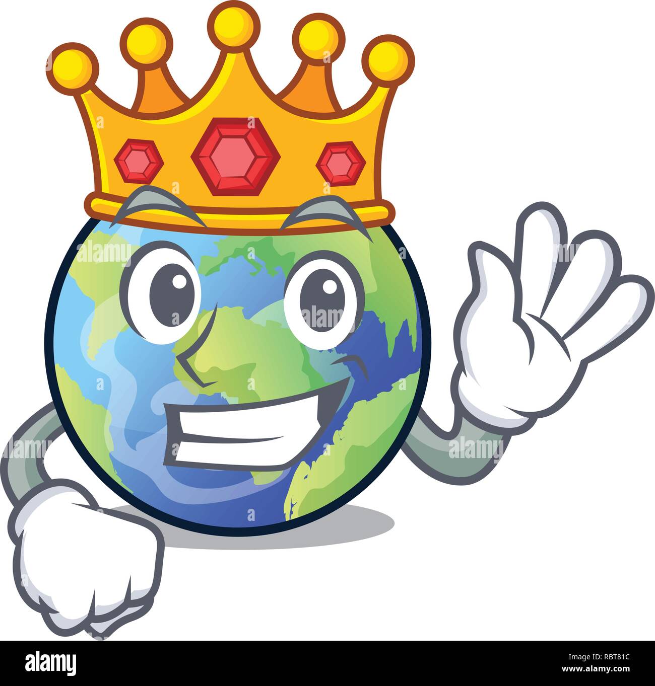 King earth isolated with in the cartoons Stock Vector Image & Art - Alamy