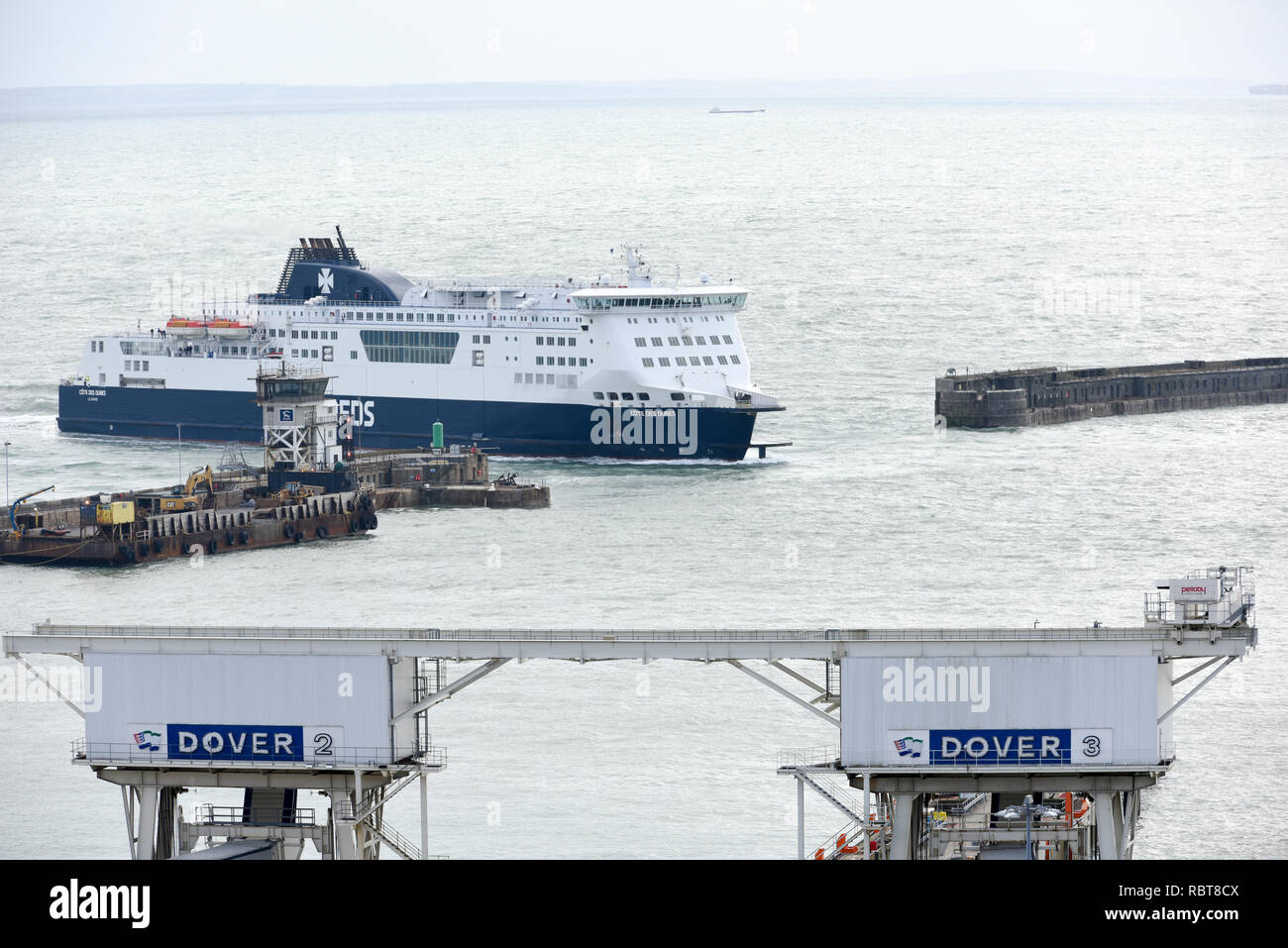Cross Channel Ferries at the Port of Dover Stock Photo - Alamy