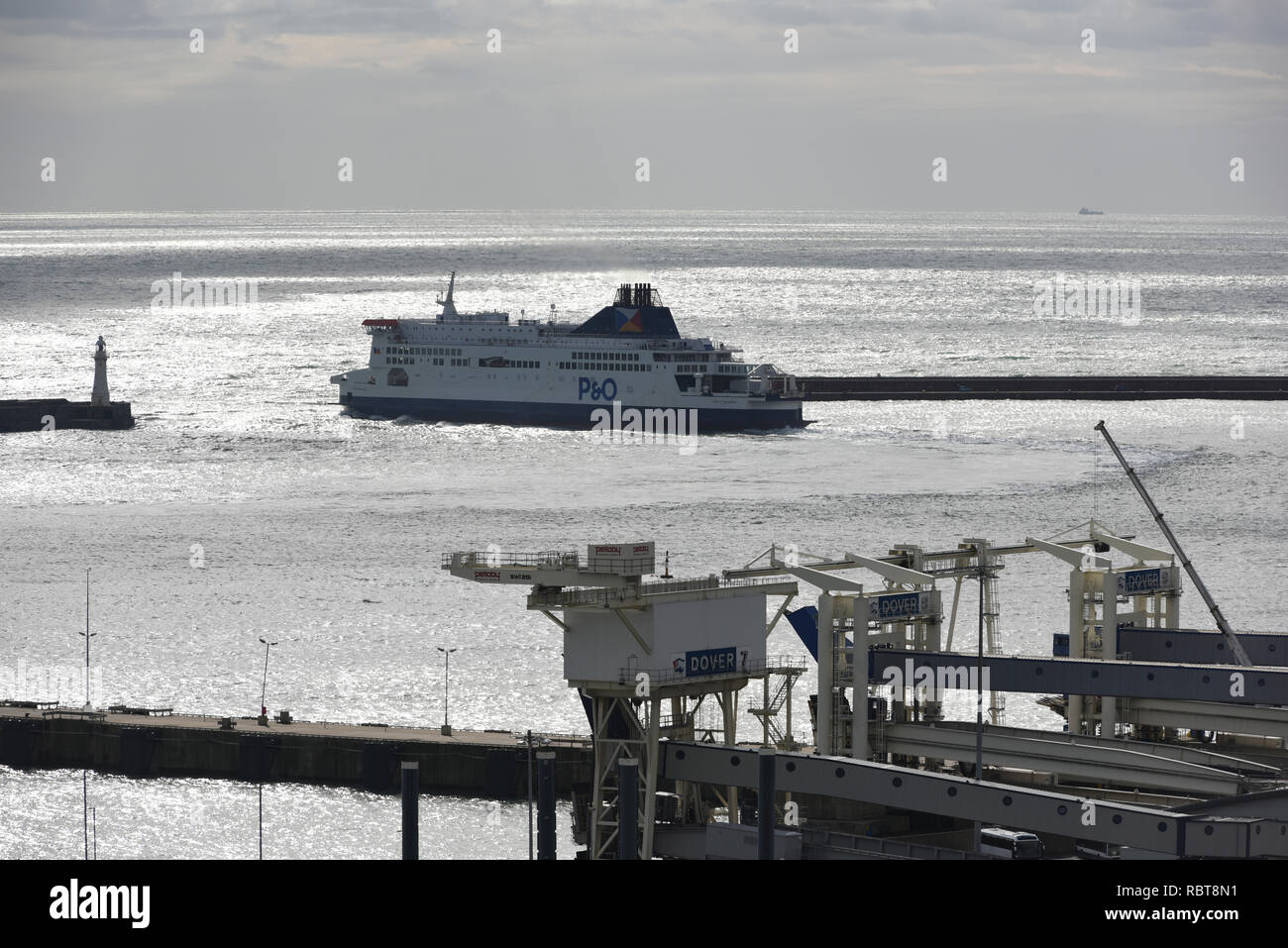 Cross Channel Ferries at the Port of Dover Stock Photo - Alamy