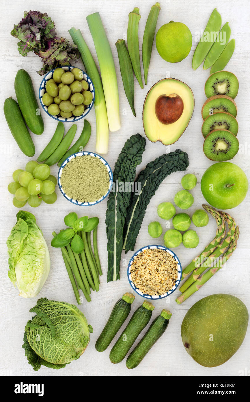 Green Fruits And Vegetables List