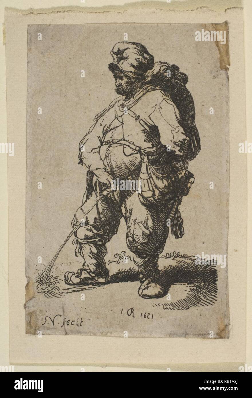 A Man Making Water Stock Photo - Alamy