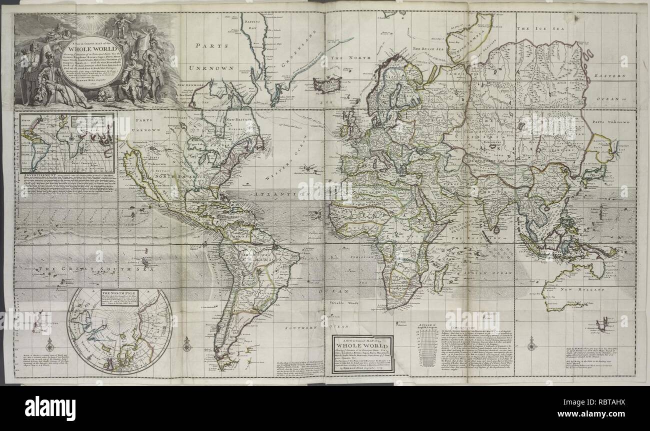 A new and correct map of the whole world, shewing ye situation of its ...