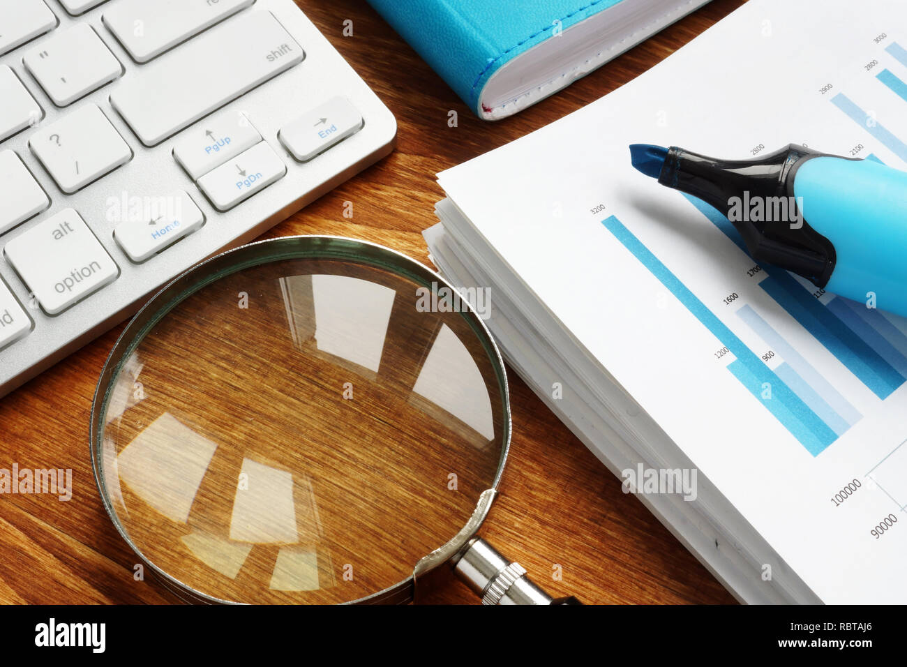 Tax Papers With Magnifying Glass High Resolution Stock Photography and ...