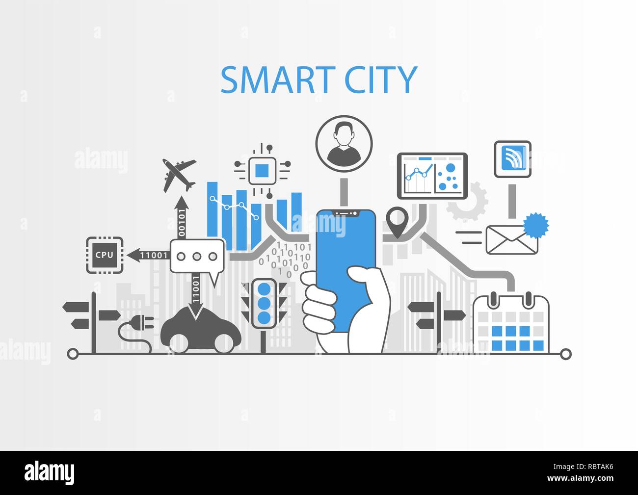 Wallpaper phone city Stock Vector Images - Alamy