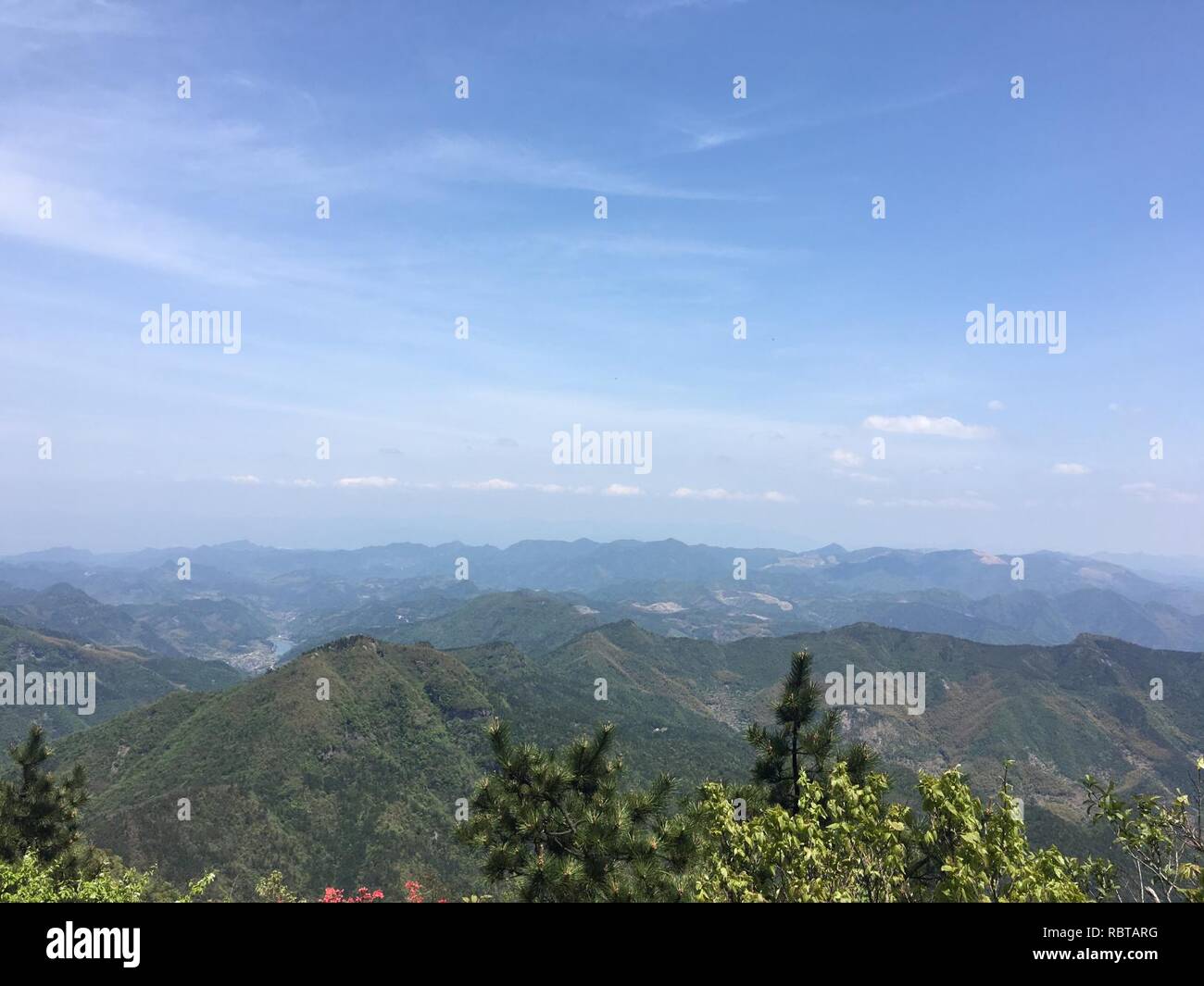 A panorama of Tiantai Mountain Stock Photo - Alamy