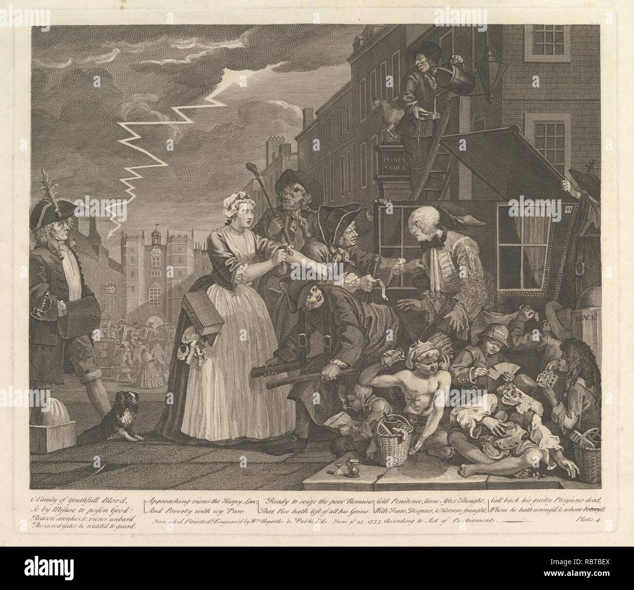 A Rake's Progress, Plate 4 Stock Photo - Alamy