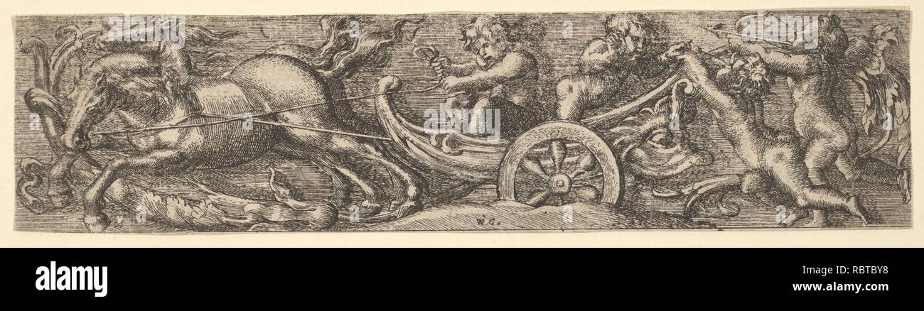 A scallop shell chariot Stock Photo - Alamy