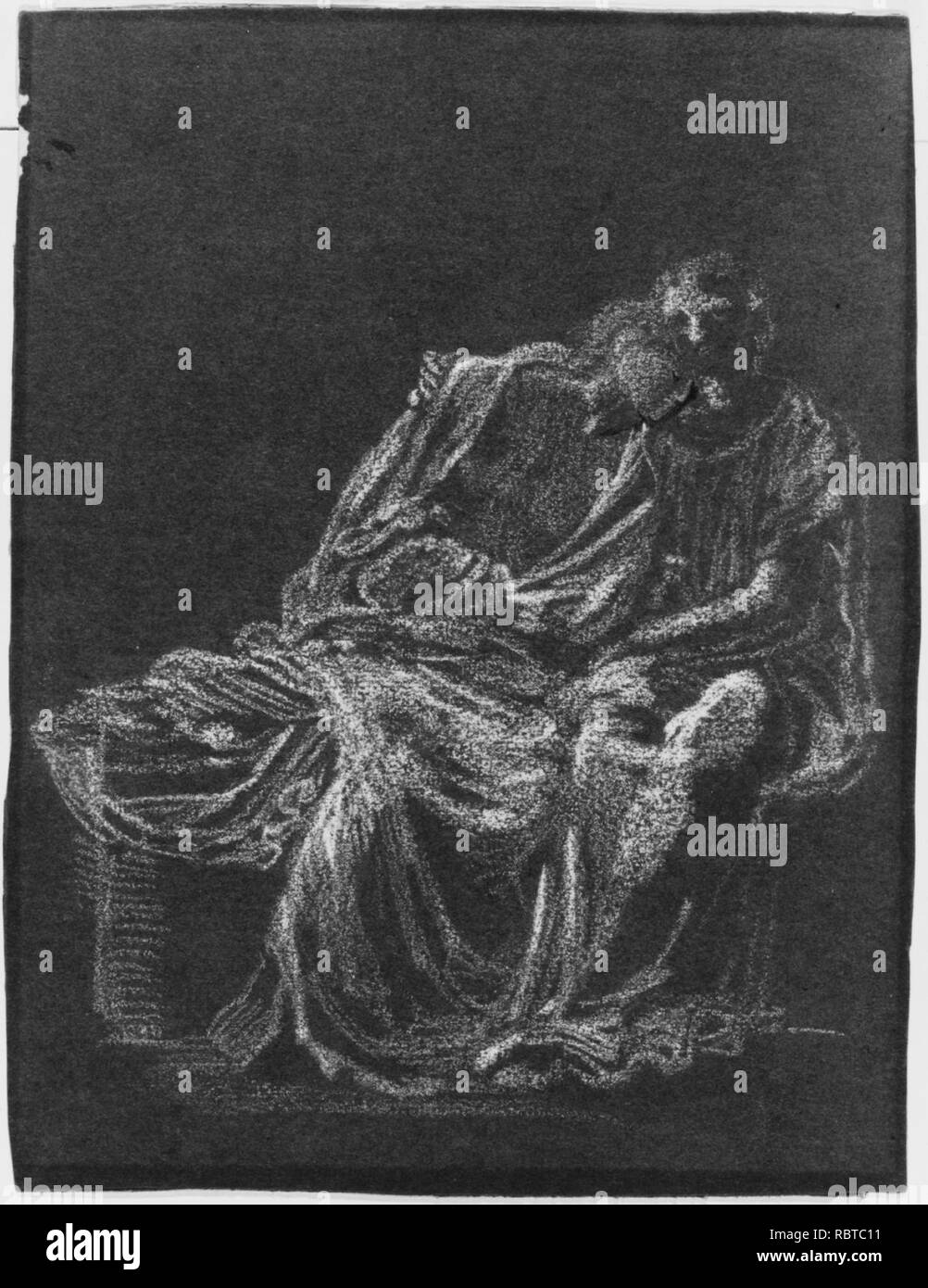 A Seated Couple, Embracing Stock Photo - Alamy