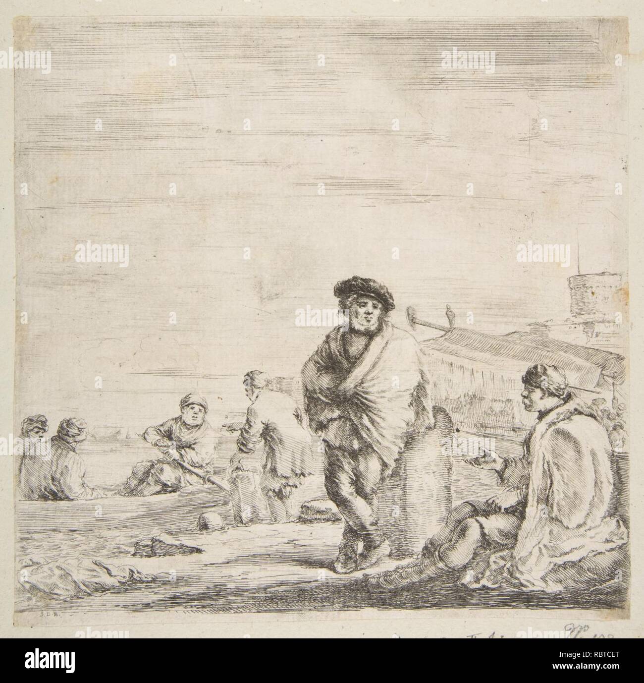 A standing sailor talking to a seated Levantine Stock Photo - Alamy