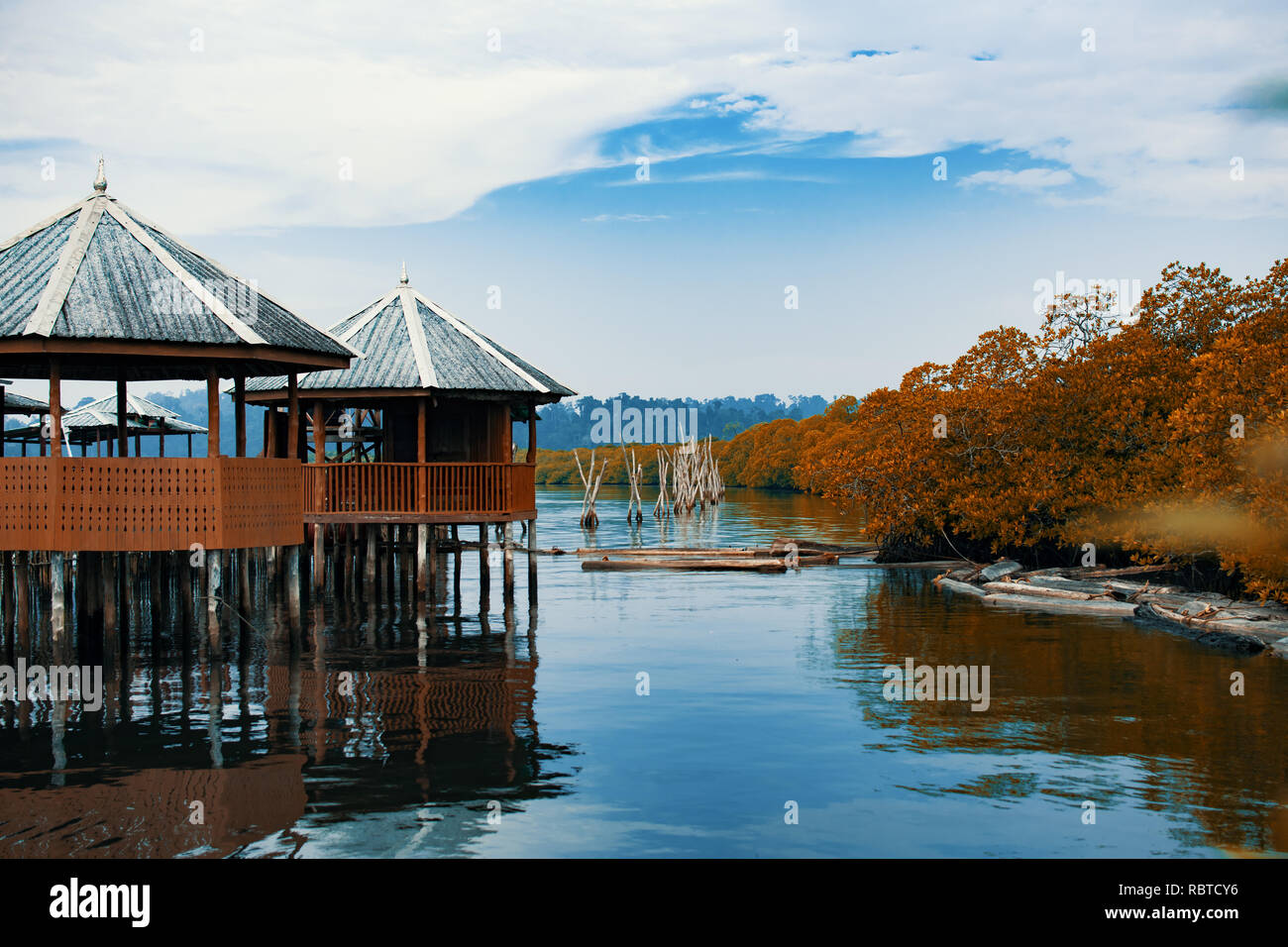 Scenic island forest nature clouds hi-res stock photography and images ...