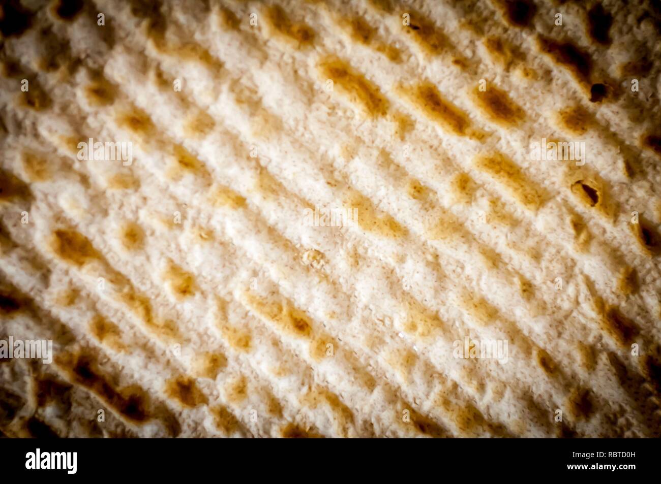 Jewish traditional Matso unleavened bread textured background, matso ...
