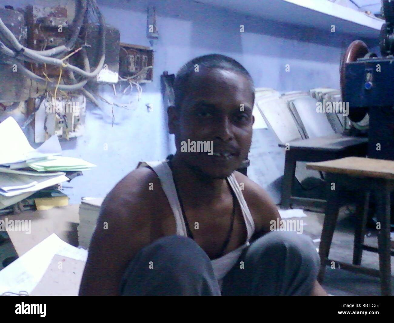 A worker at the carbon factory Stock Photo - Alamy