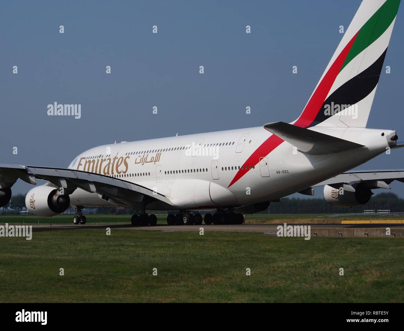 A6-EEC Emirates Airbus A380-861 - cn 110 at Schiphol (Amsterdam Airport ...