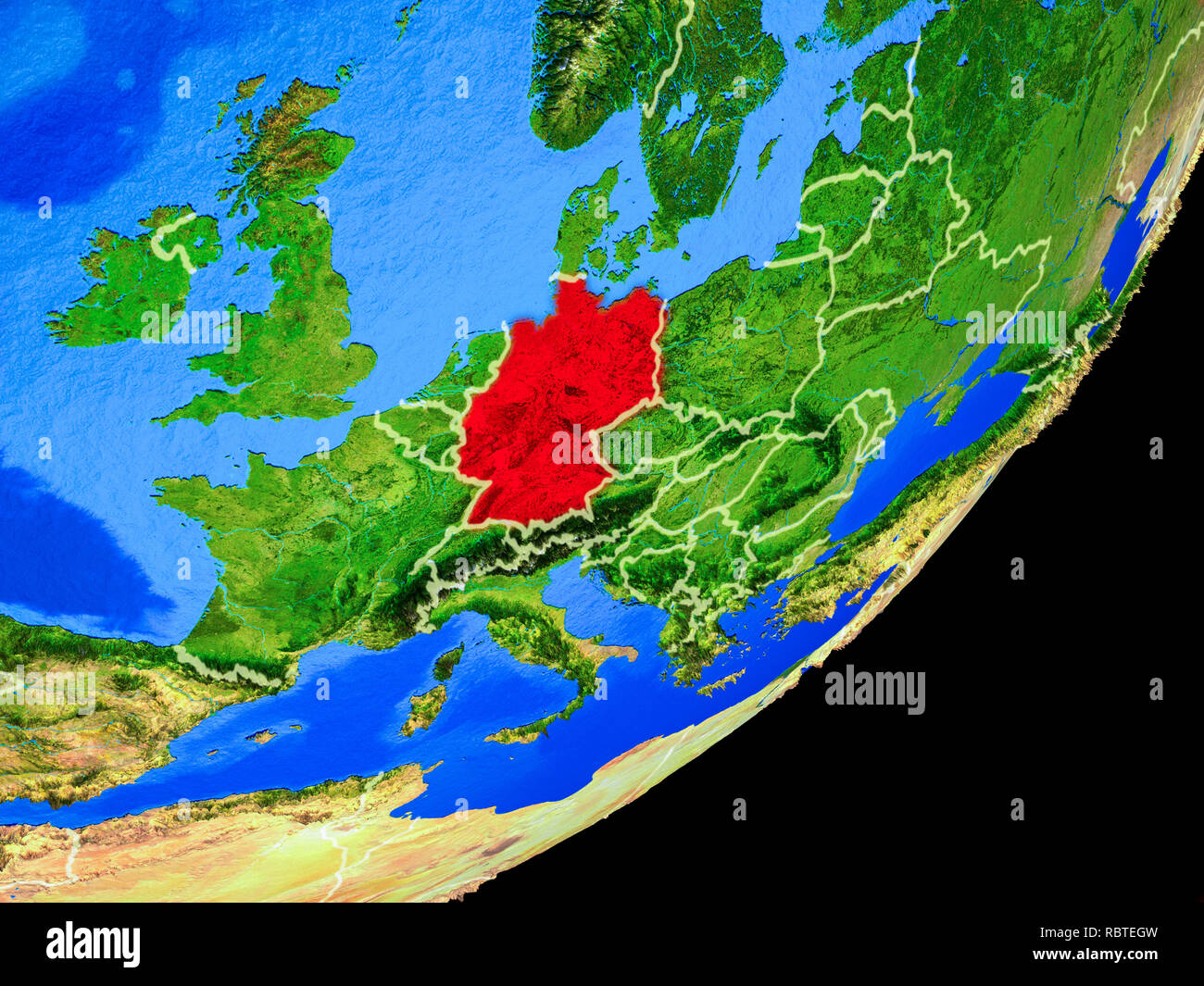 Political map europe countries german hi-res stock photography and ...