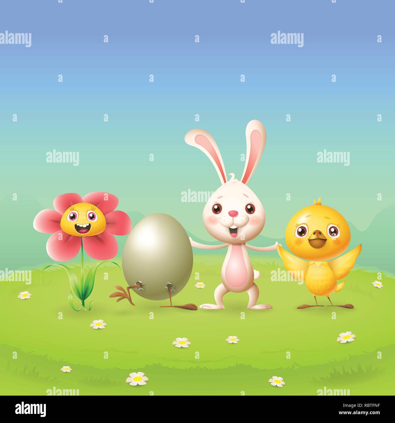 Happy cartoon rooster hi-res stock photography and images - Alamy