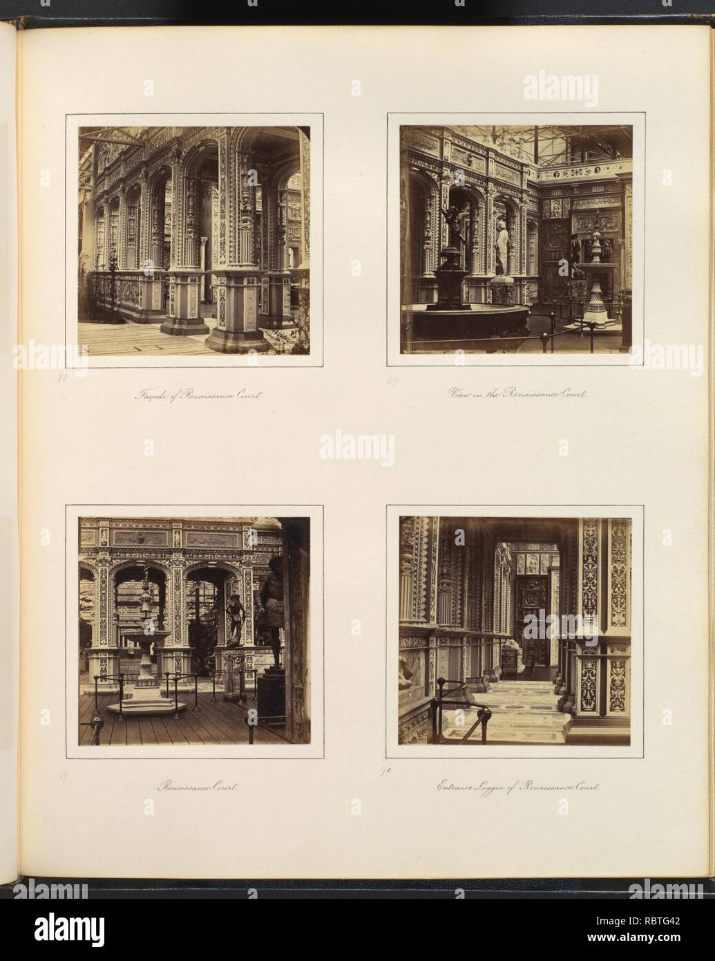 -Façade, Views, and Entrance Loggia of the Renaissance Court Stock ...