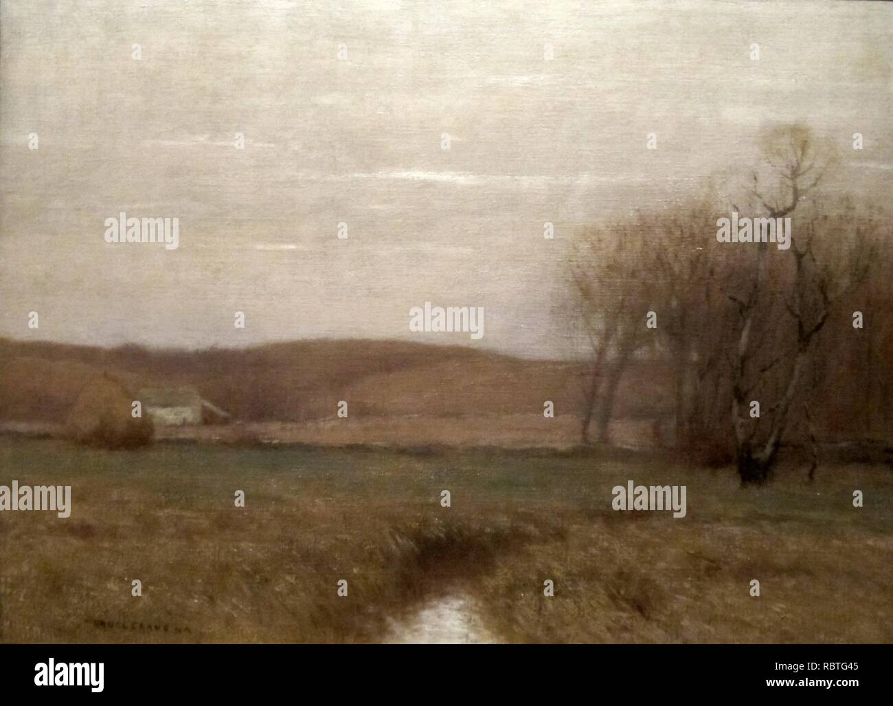 'Fall Morning' by Robert Bruce Crane, Dayton Art Institute Stock Photo ...