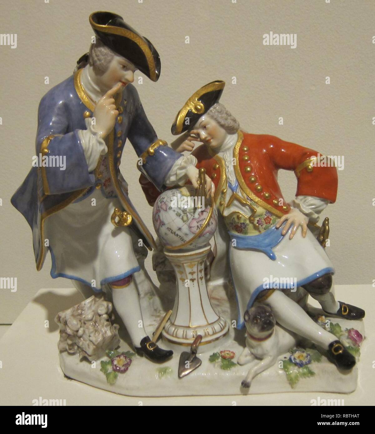 'Group of Freemasons', 19th century, German, Meissen Manufactory, hard ...