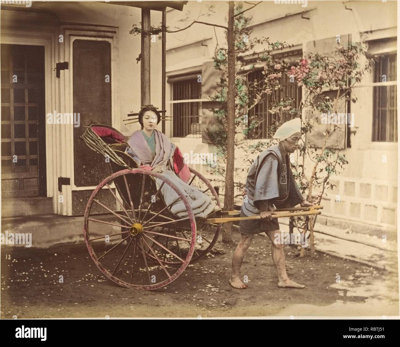 -Japanese Woman in Carriage Stock Photo - Alamy